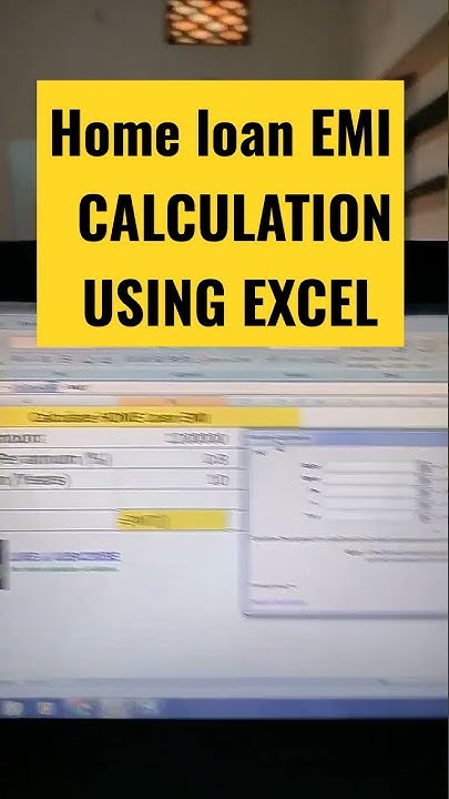 Home loan EMI calculator using Excel - YouTube