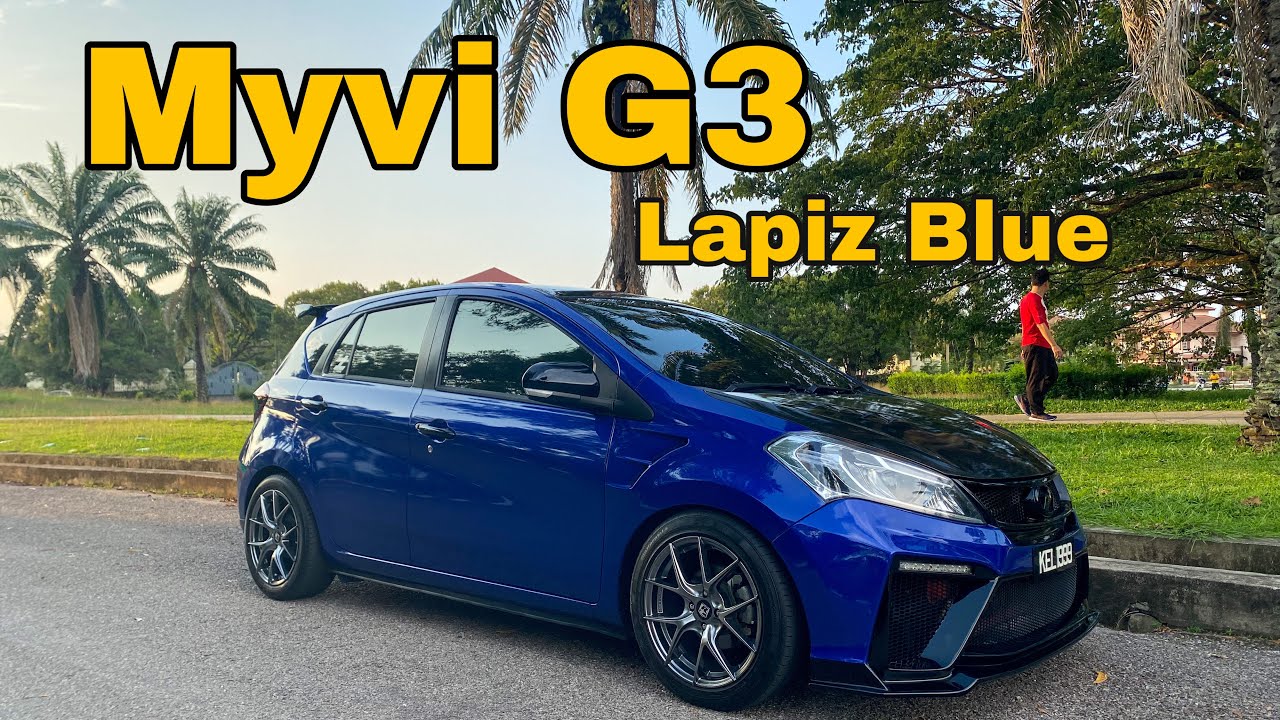 Perodua Myvi MG3 Lapiz Blue 2021 - YouTube