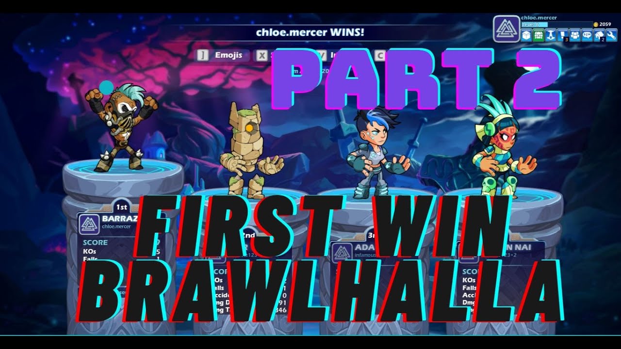 brawlhalla part 2 first win!!!!! - YouTube