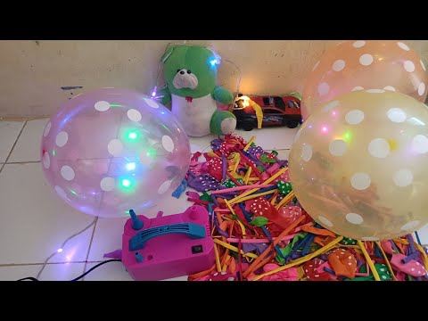 Mainan balloon warna warni ASMR, balloon full kadot, balloon hias - YouTube