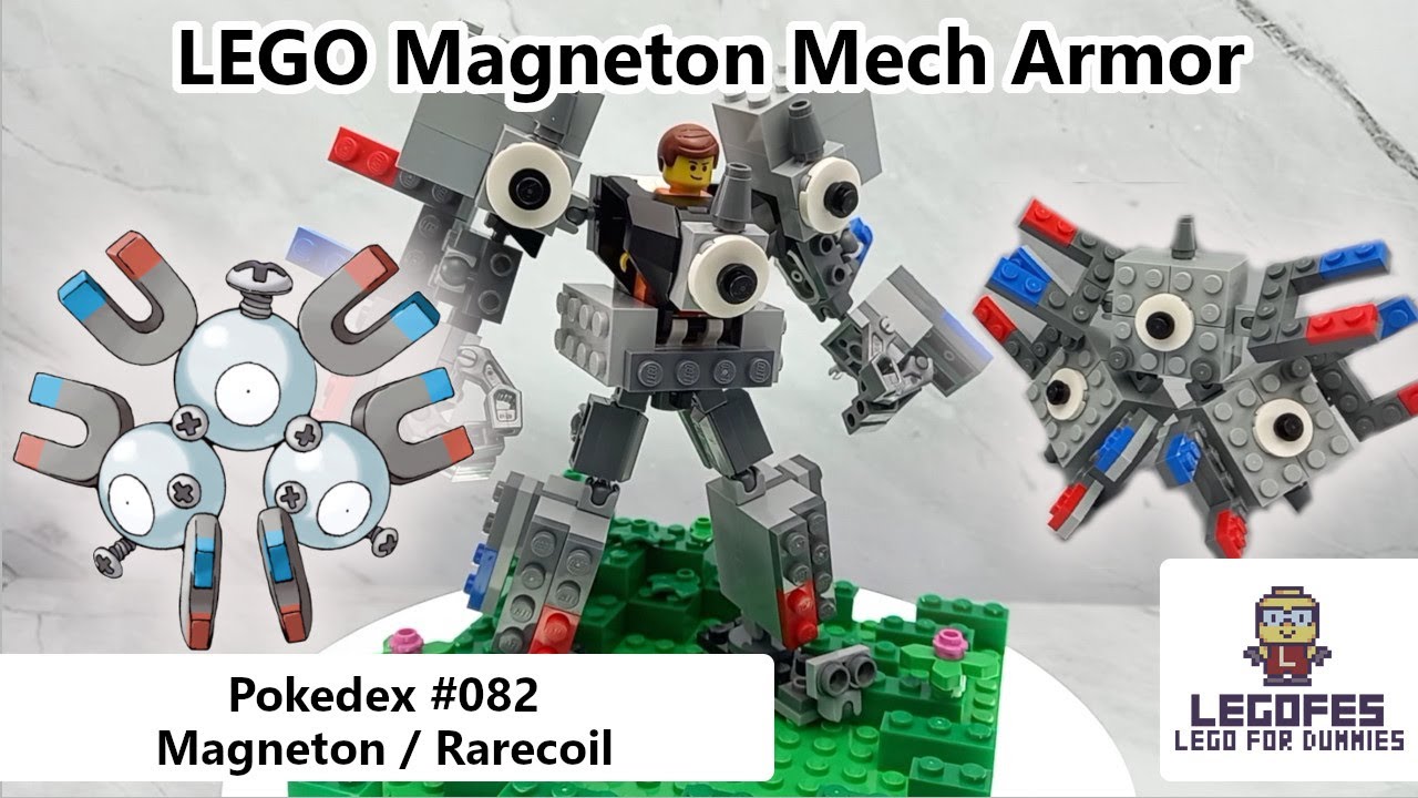 LEGO POKEMON MECH - Pokedex 082 Magneton (Tutorial Build & Armor Robot ...