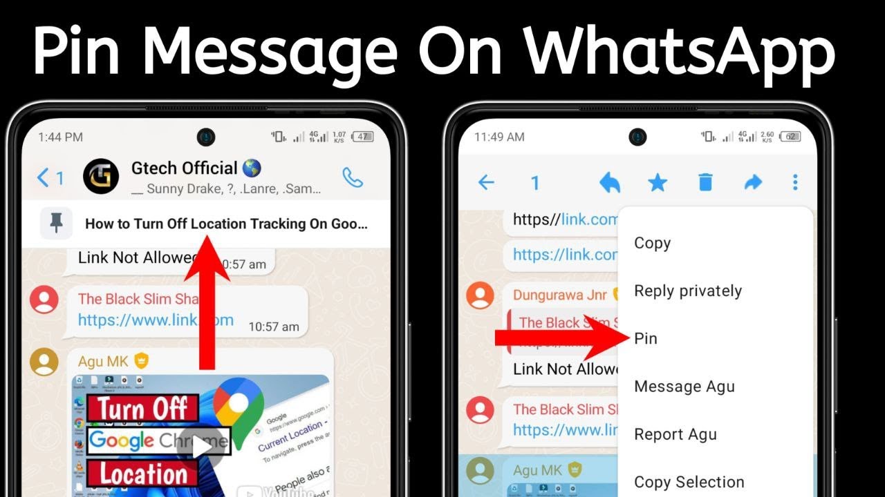 How to Pin Message On WhatsApp Group (2023 Fixed!!) - YouTube