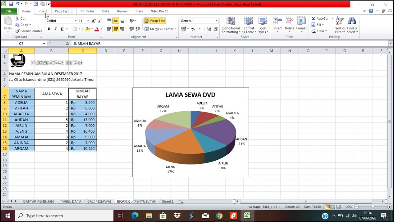 MATERI PRAKTIK UJI LSP SPREADSHEET 1 PART 2 - YouTube