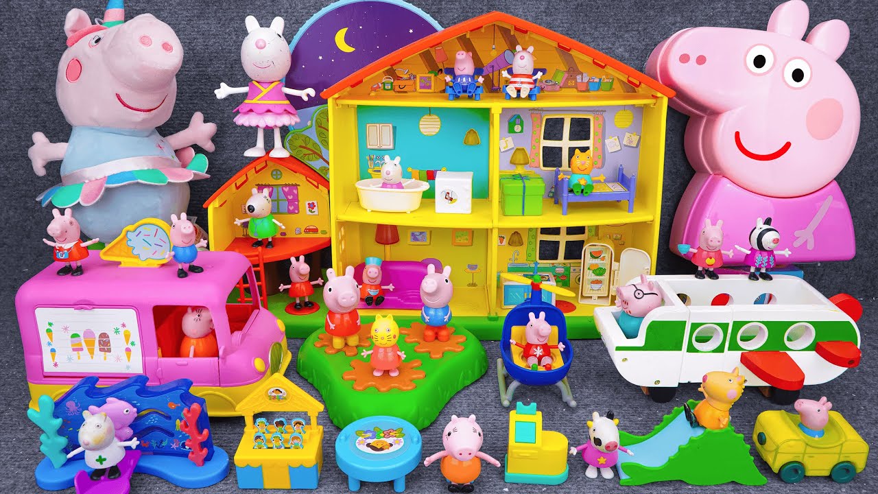 Peppa Pig ASMR | Satisfying with Unboxing Cute Peppa Pig Family House ...