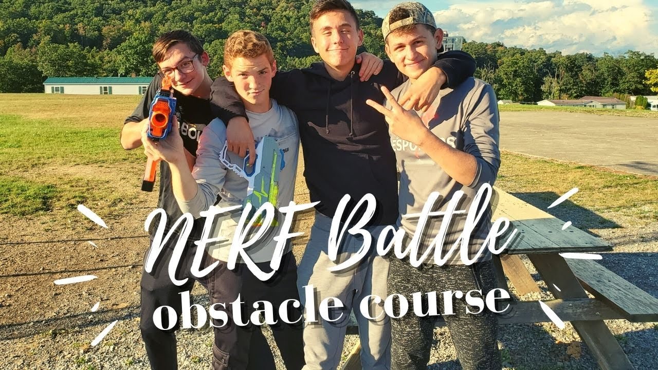 Nerf Battle Obstacle Course - YouTube