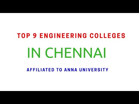 Top 9 Engineering Colleges in Chennai | Affiliated to Anna University ...