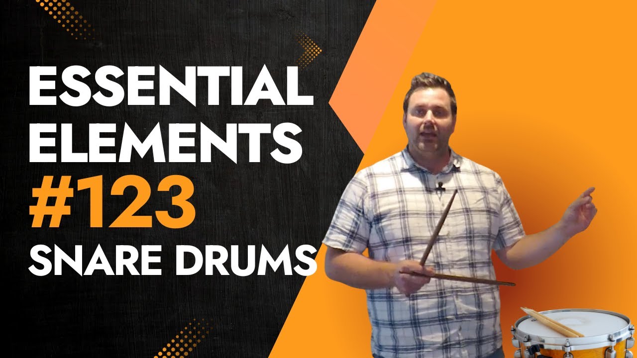 Exercise 123 Snare Drum Tutorial from Essential Elements Percussion Book 1 - YouTube