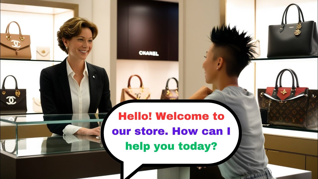 English Conversation Practice for Buying a Brand Bag in a Store 200 ...
