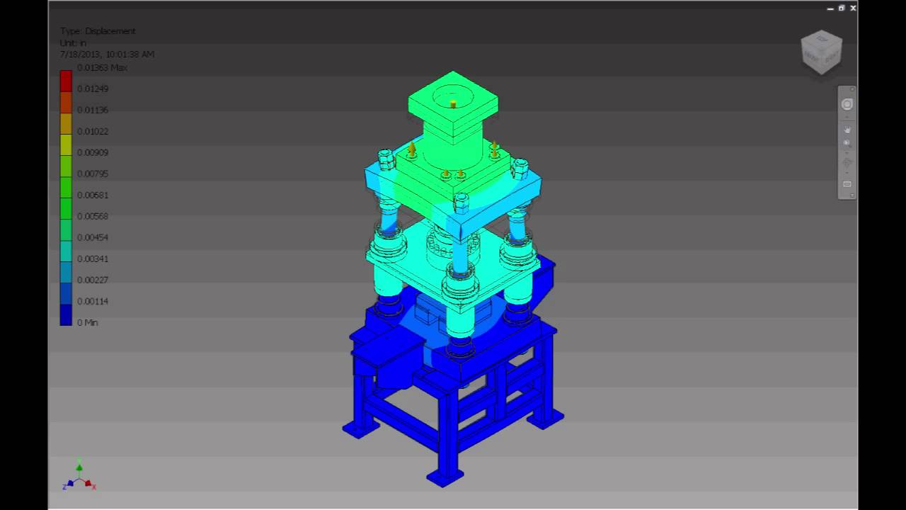 Press Force Simulation through Auto CAD Inventor - YouTube