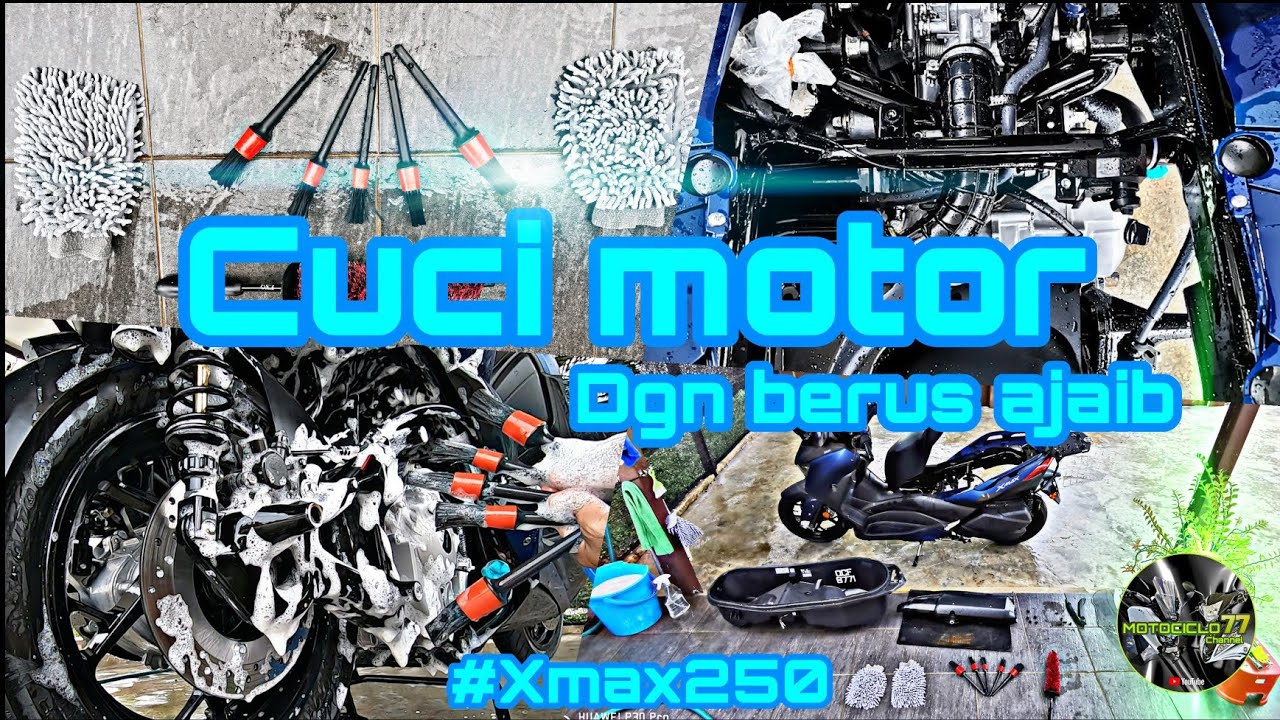 Cuci motor dgn berus ajaib | Xmax 250 - YouTube