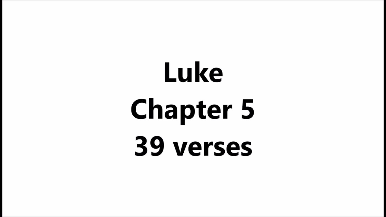 Luke Chapter 5 (AUDIO with SCRIPTURE KJV 1769) [with italics] - YouTube
