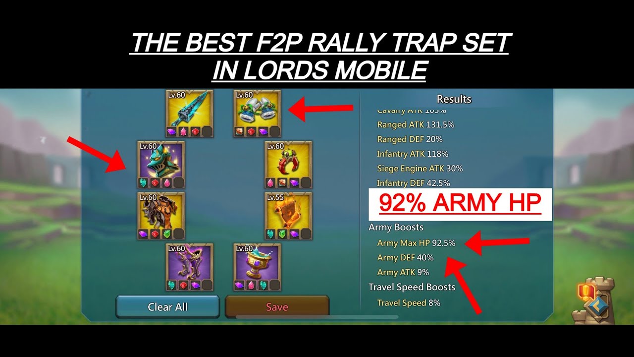 THE *BEST* F2P RALLY TRAP MIX SET IN LORDS MOBILE - YouTube