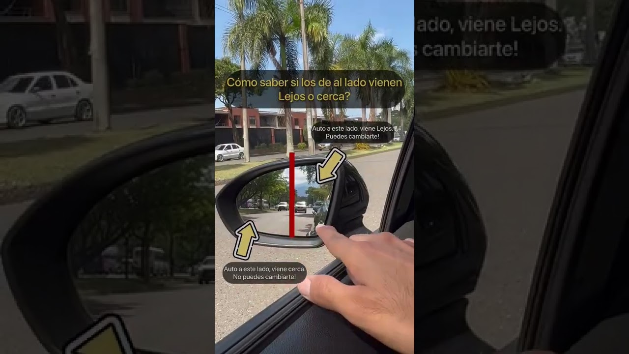 ¿Como saber si los carros vienen cerca o lejos en el retrovisor? - YouTube