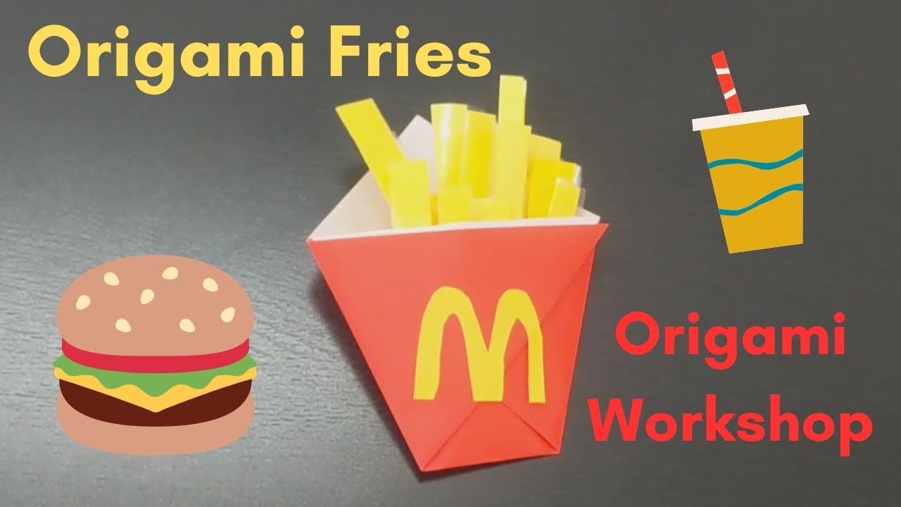 【Origami】McDonald's fries | マクドポテトの折り方 - YouTube