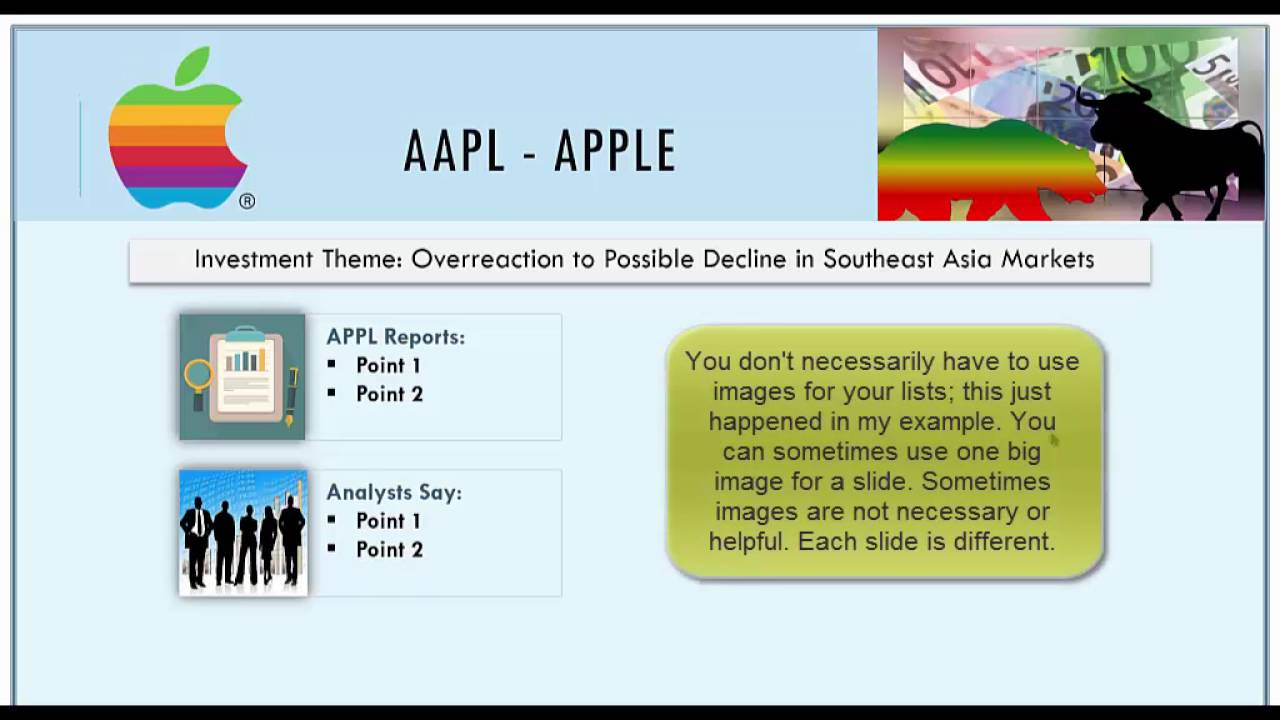 Presentation Slide Examples, Part 1: How to Deal with Busy Slides - YouTube