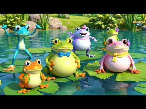 Uzbek | Besh Do‘stona Qurbaqa | Five Friendly Frogs | kids song