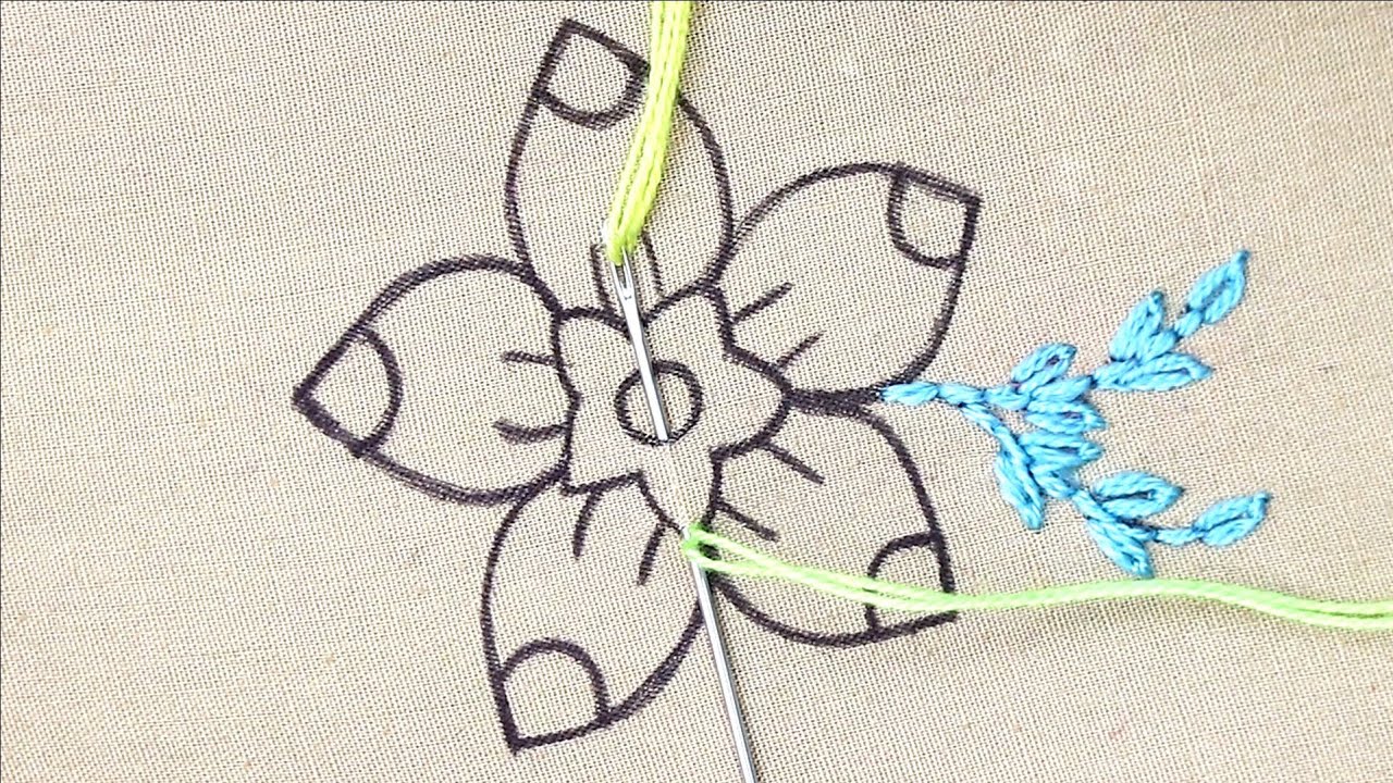 very easy and simple Net Stitch Needle Point Art Fantasy Flower ...