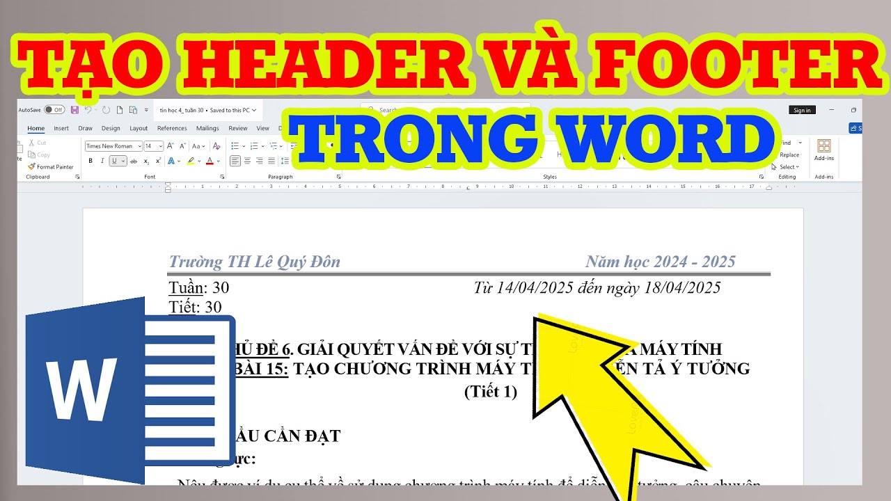 Cách tạo Header And Footer trong Word siêu đơn giản - YouTube