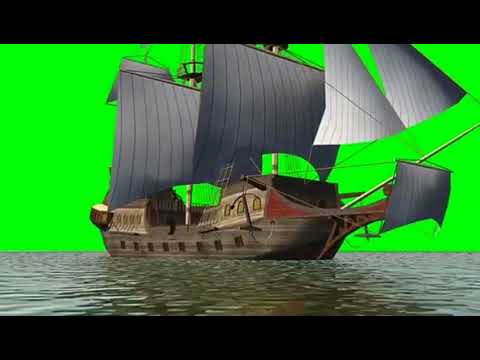 Sailling ship green screen - YouTube