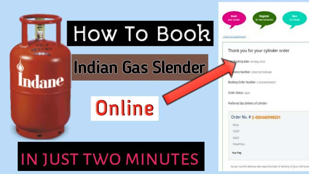 How To Book Indian Gas cylinder Online | Gas Cylinder online kayse book ...