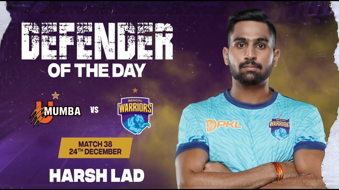 Harsh Lad (Bengal Warriors) | Defender of the Day: December 24 | PKL Season 10 - YouTube