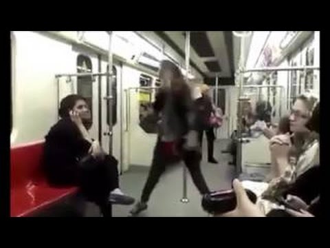 Iranian Woman Dancing on Tehran's metro 2014!!! | VIDEO