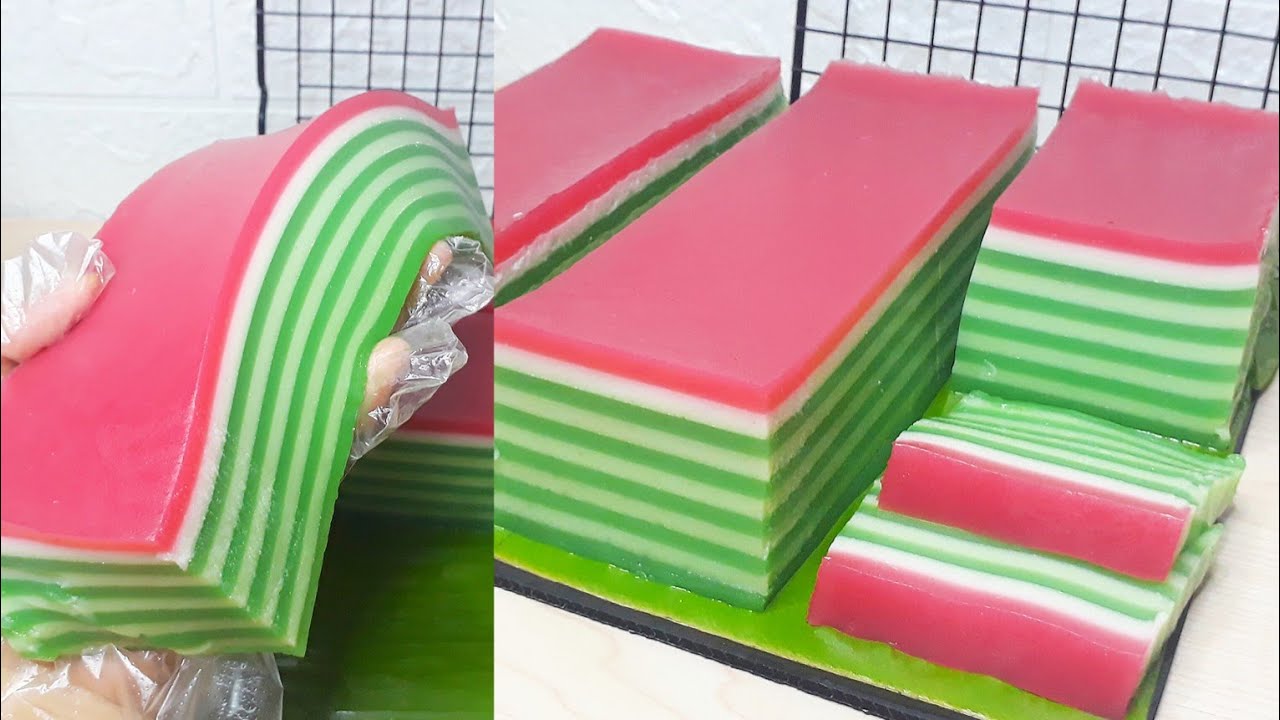 TIPS MEMBUAT KUE LAPIS AGAR AWET UNTUK JUALAN resep dan cara buat kue lapis tapioka - YouTube