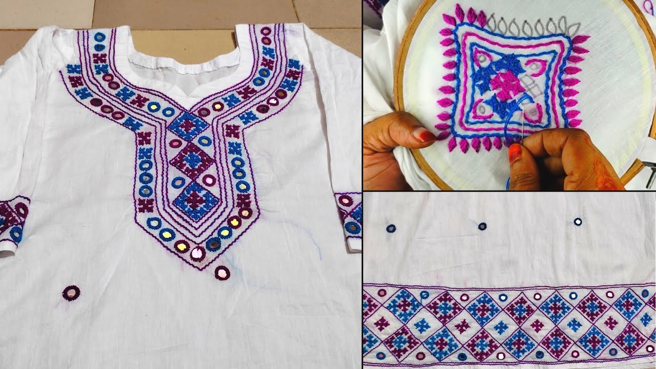 NEW GUJRATI DESIGN DRAWING AND STITCHING | Jamar hatar design 2022 ...