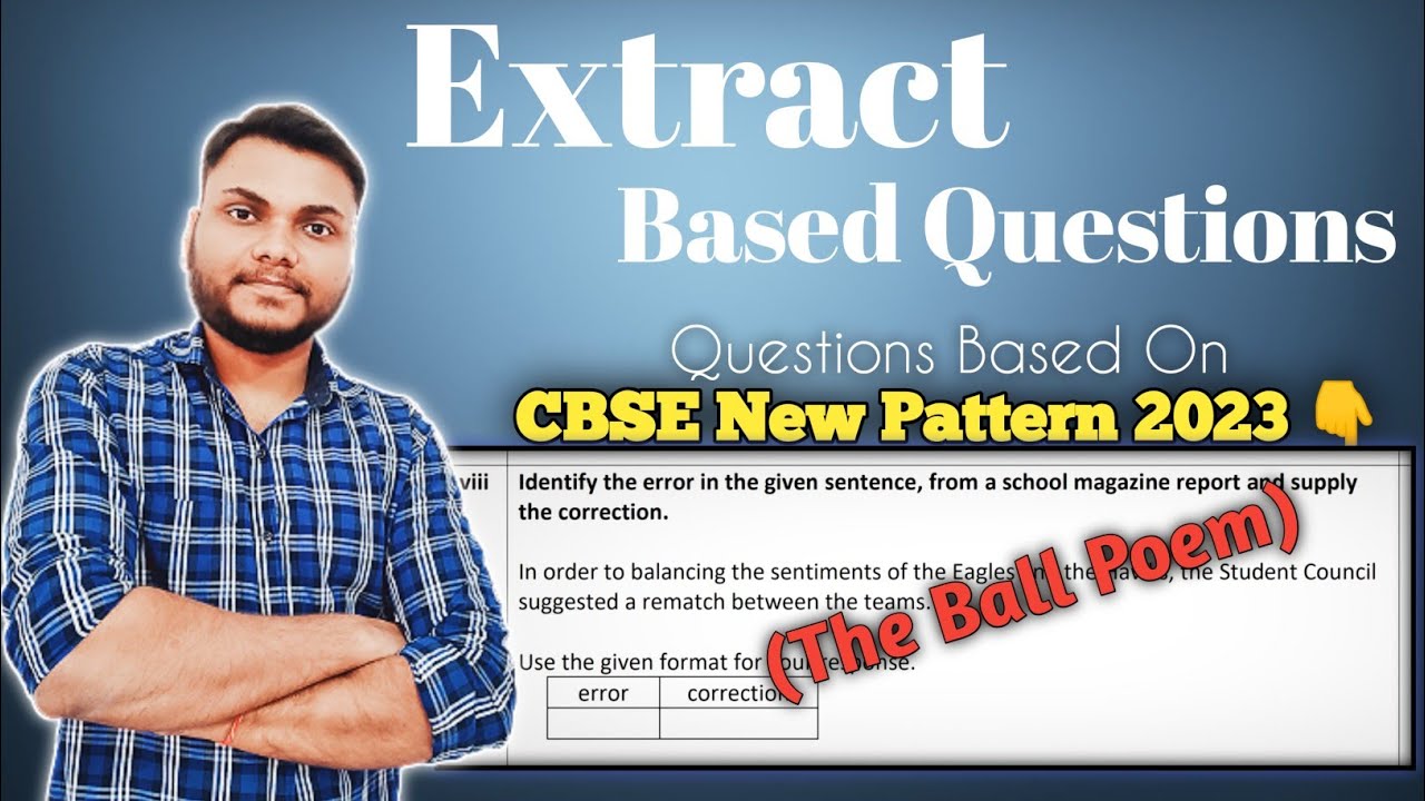 Extract Based Questions class 10 English | Extract Based Questions The ...