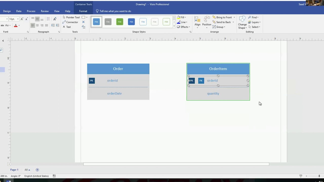 Entity Relationship Diagram in MS Visio - YouTube