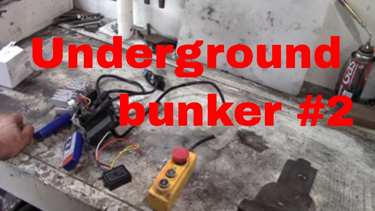 Underground workshop bunker #2 winch remote and pumping mud - YouTube