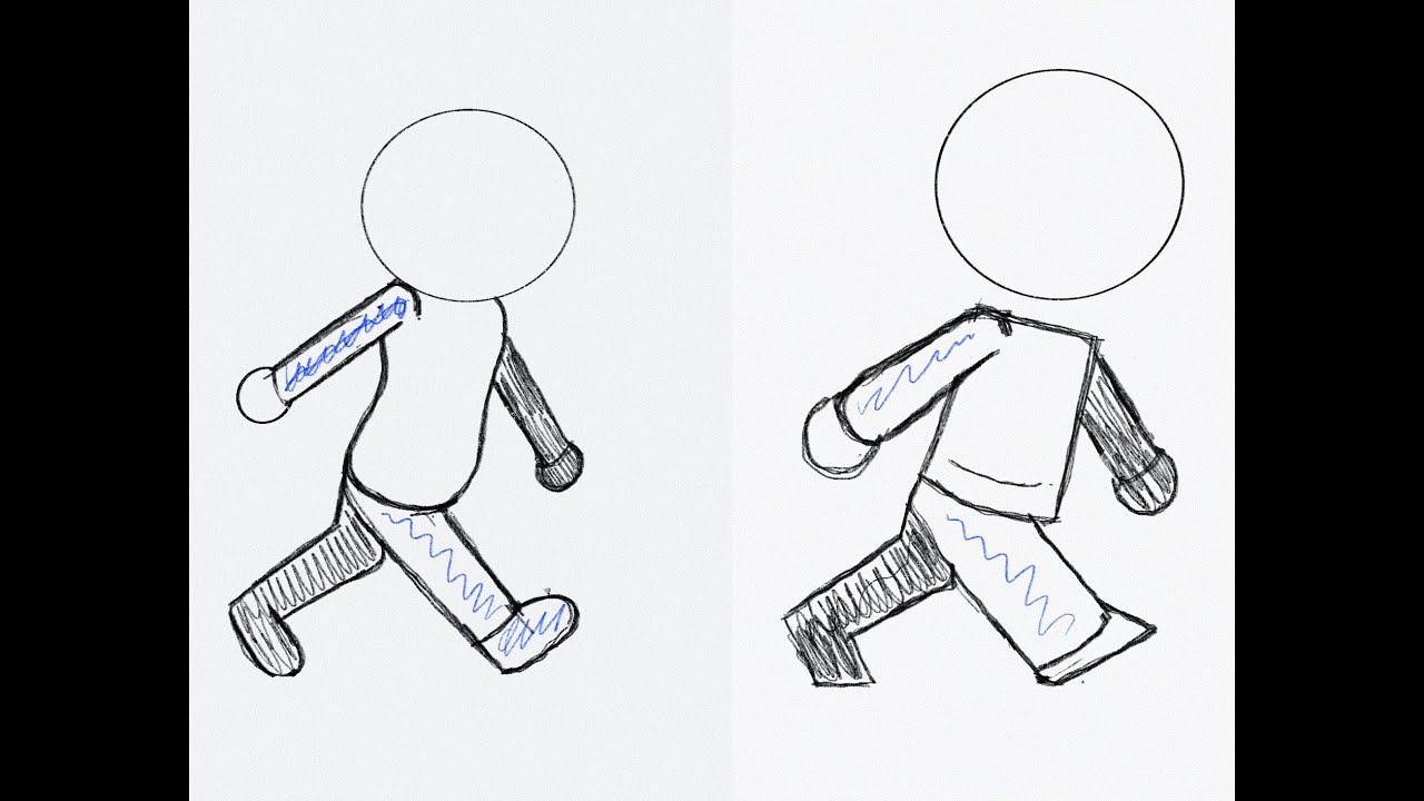 basic walk Cycle Animate and My style basic walk Cycle Animate - YouTube