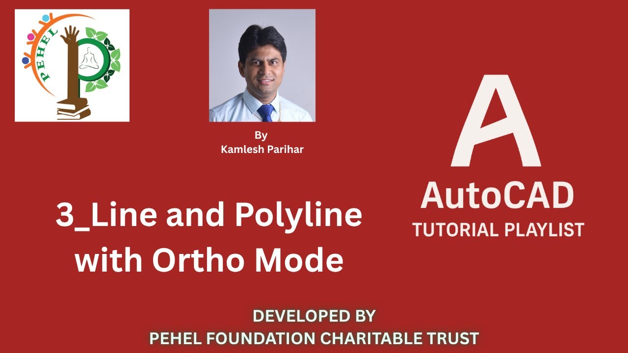3 Line and Polyline with Ortho Mode - YouTube