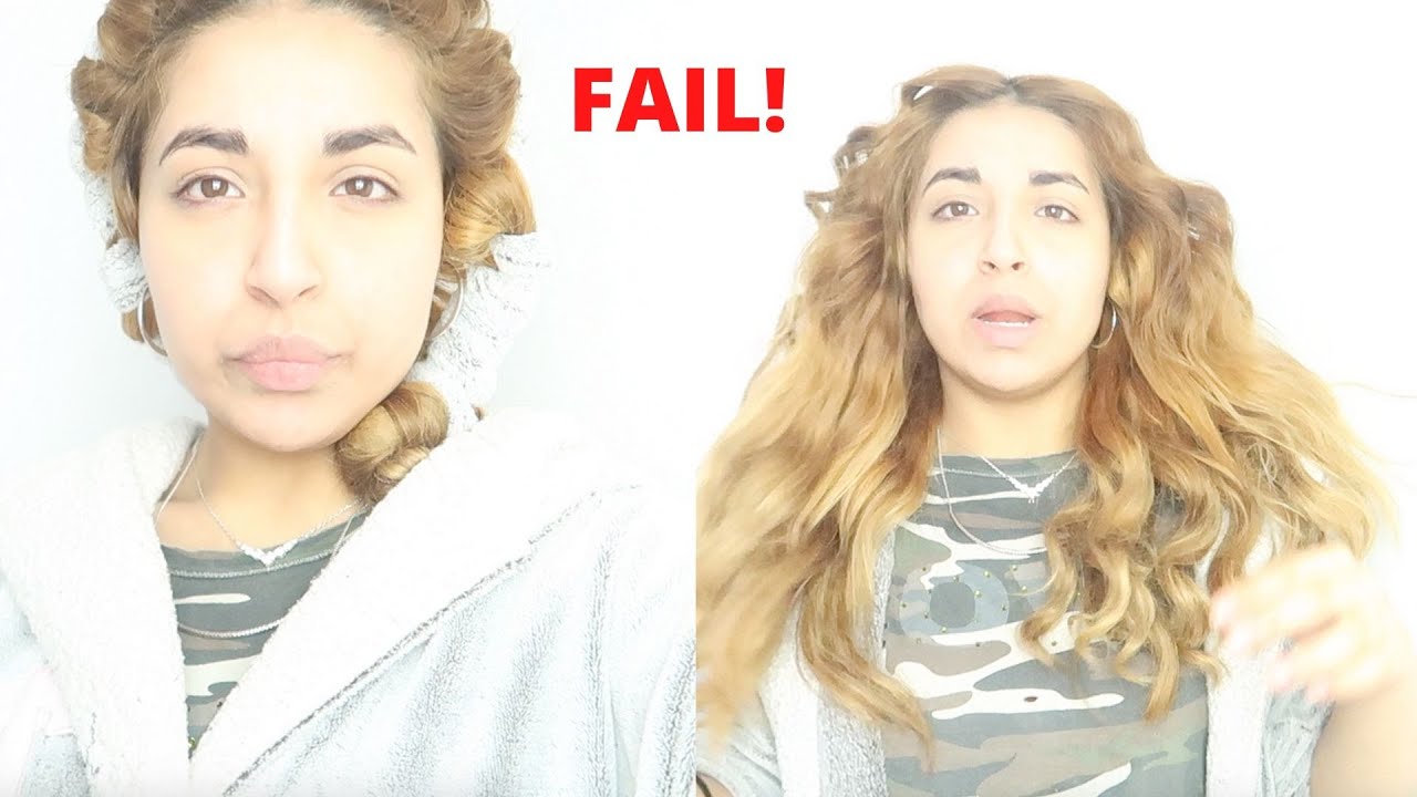 HairHack-Overnight Heatless Curls -Part 1 -MAJOR FAIL (the mistakes i ...