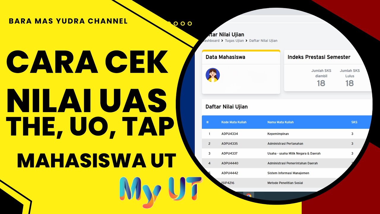 Cara Cek Nilai UAS UT via My UT, Pastikan Benar ya... Kalau Dapat Nilai ...