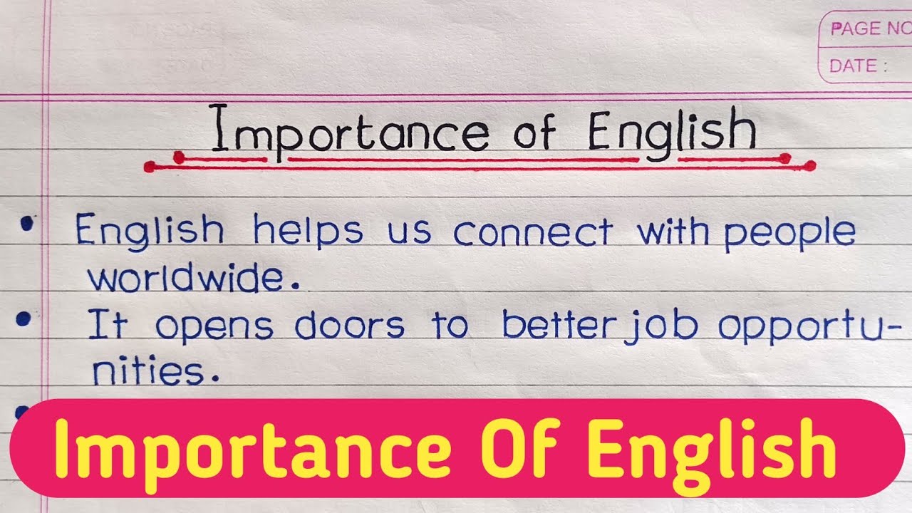 Importance of English 10 Lines || 10 Lines on Importance of English ...