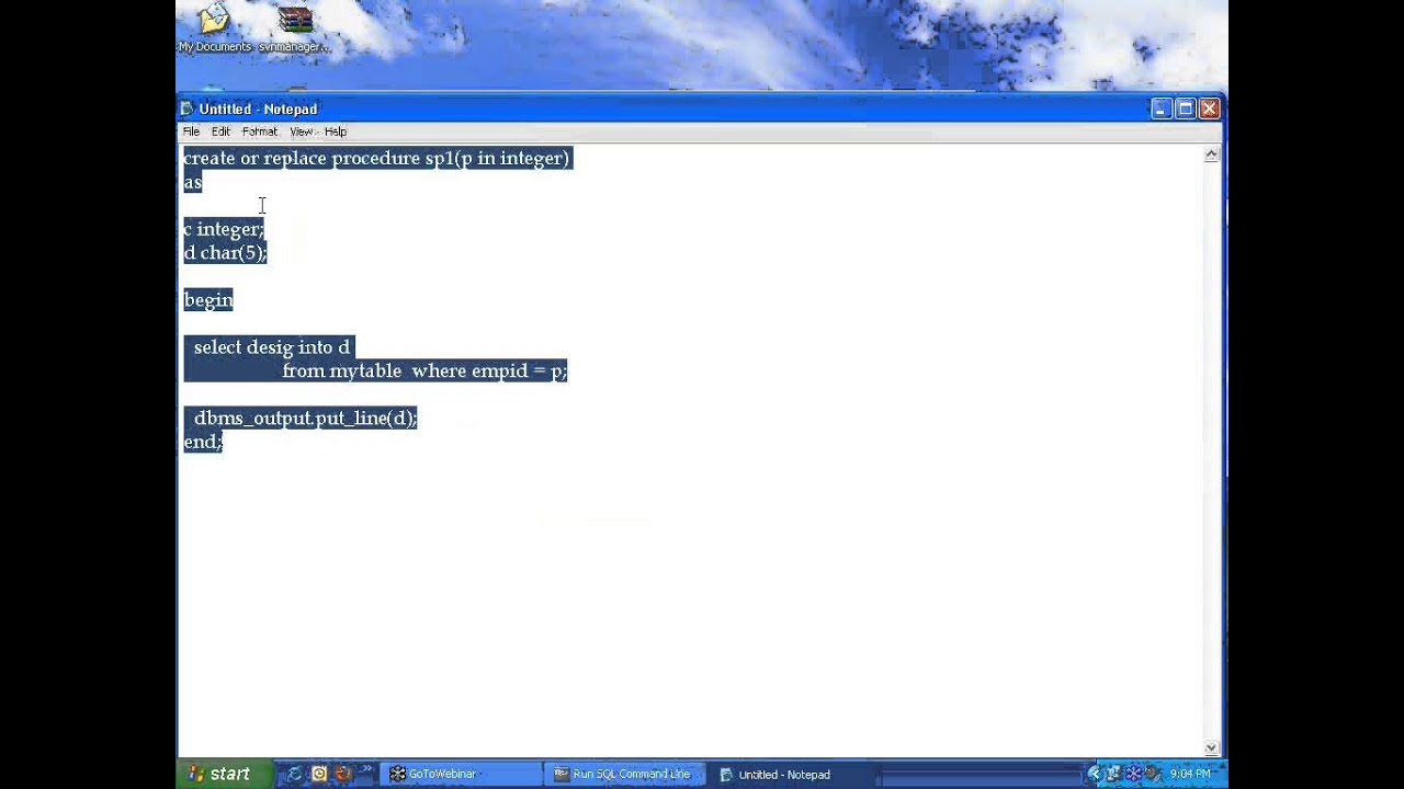 Exception Handling In Oracle Exception Handling In Oracle