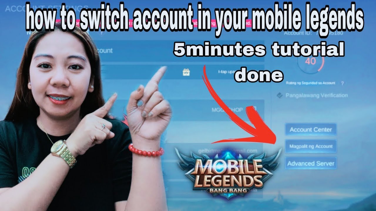 HOW TO SWITCH ACCOUNT IN YOUR MOBILE LEGEND/Paano mag palit Ng account ...