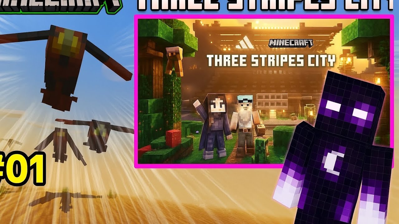 🔥 “Minecraft THREE STRIPES CITY – The Most Satisfying Build Ever!” PATA ...