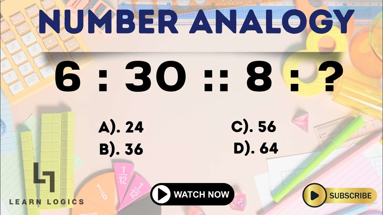 NUMBER ANALOGY | REASONING TRICKS | REASONING CLASSES | ANALOGY | WATCH ...