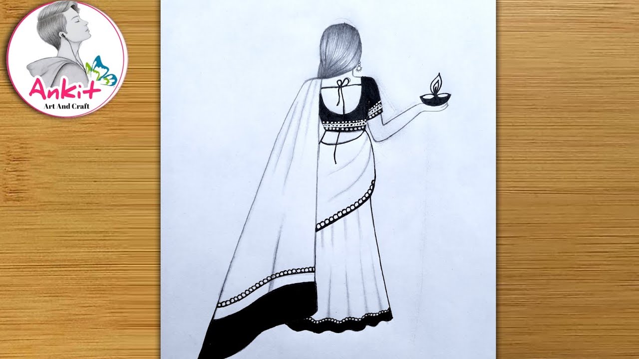 Beautiful Diwali Drawing Easy/ Diwali Festival Scenery Drawing Easy For ...