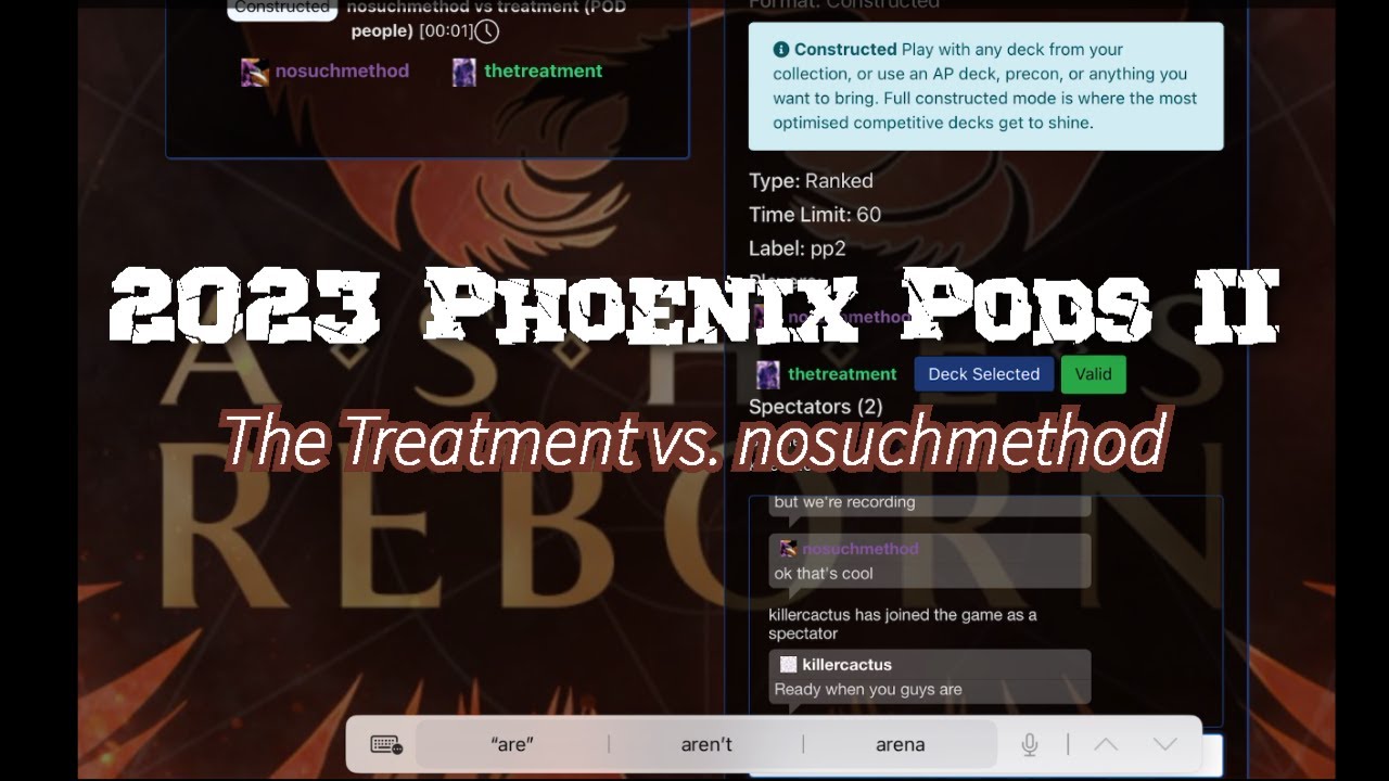 2023 Phoenix Pods II - Top cut, Treatment vs. nosuchmethod - YouTube
