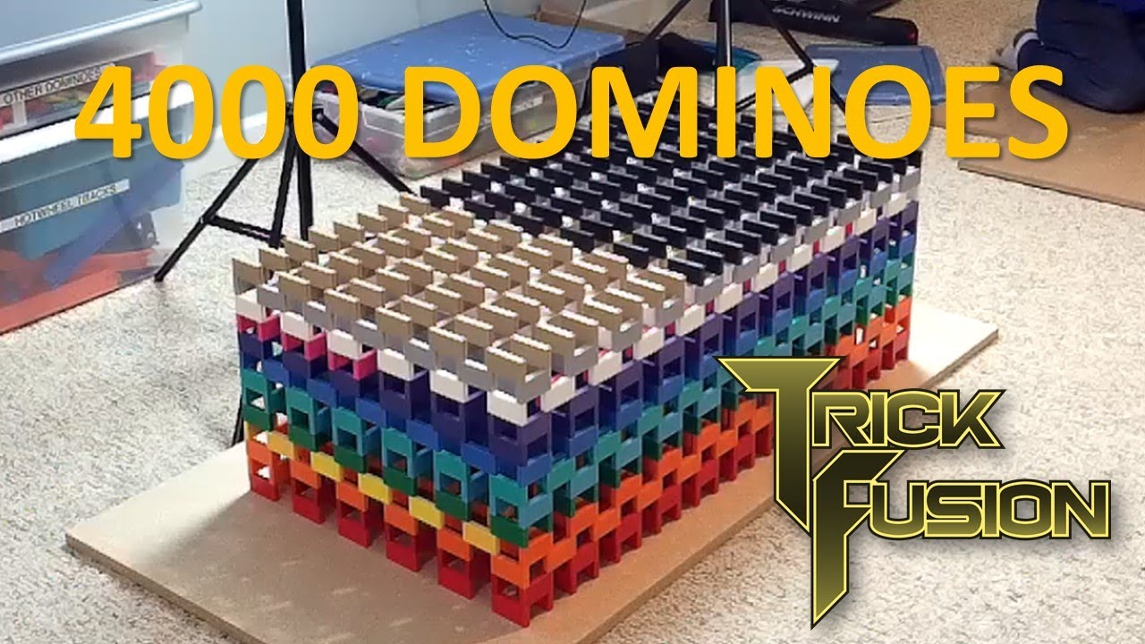 4000 Domino Huge Structure | Trick Fusion - YouTube