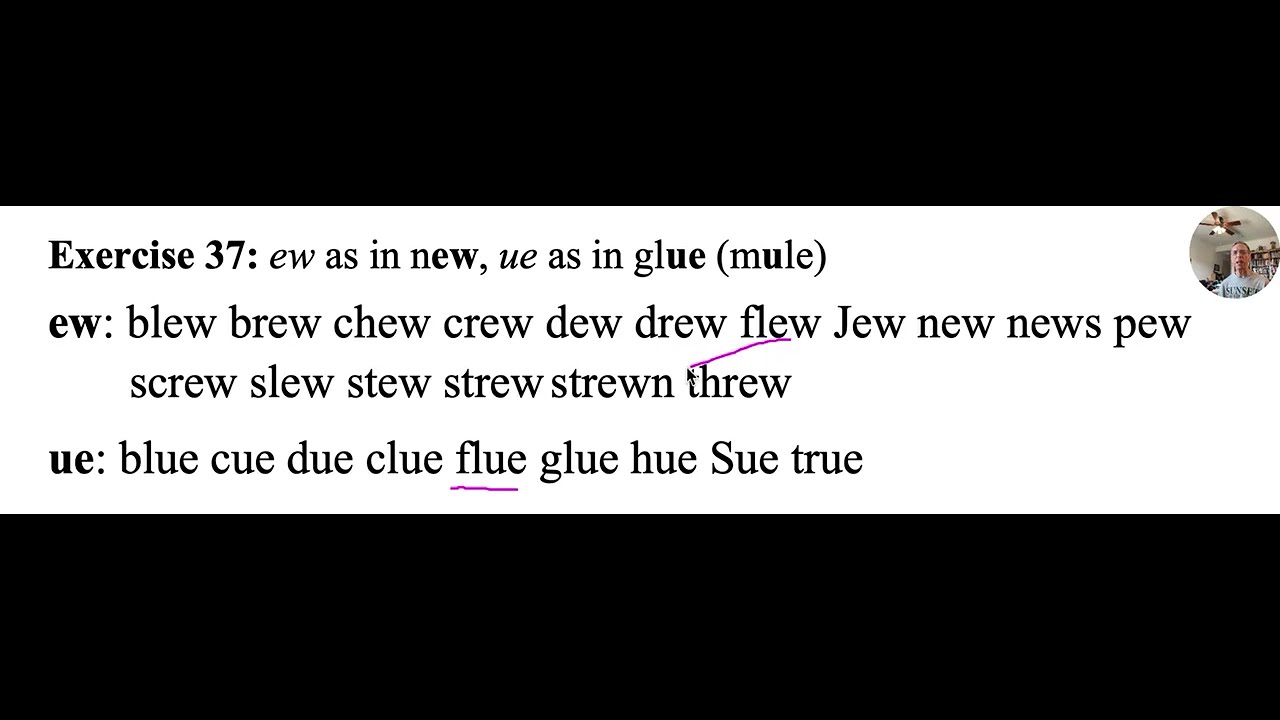 Natural Phonics Primer: Video 28, Exercise 37 - YouTube