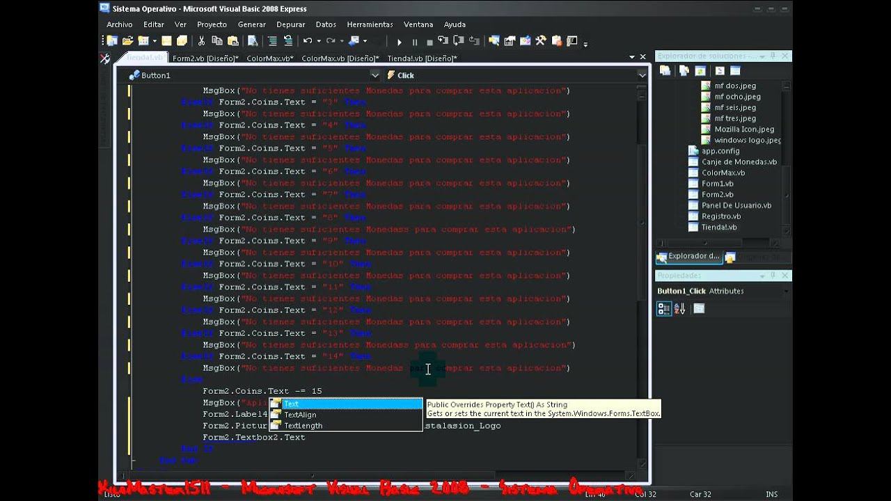 VB 2008 Tutorial - Sistema Operativo (Parte 9) - YouTube