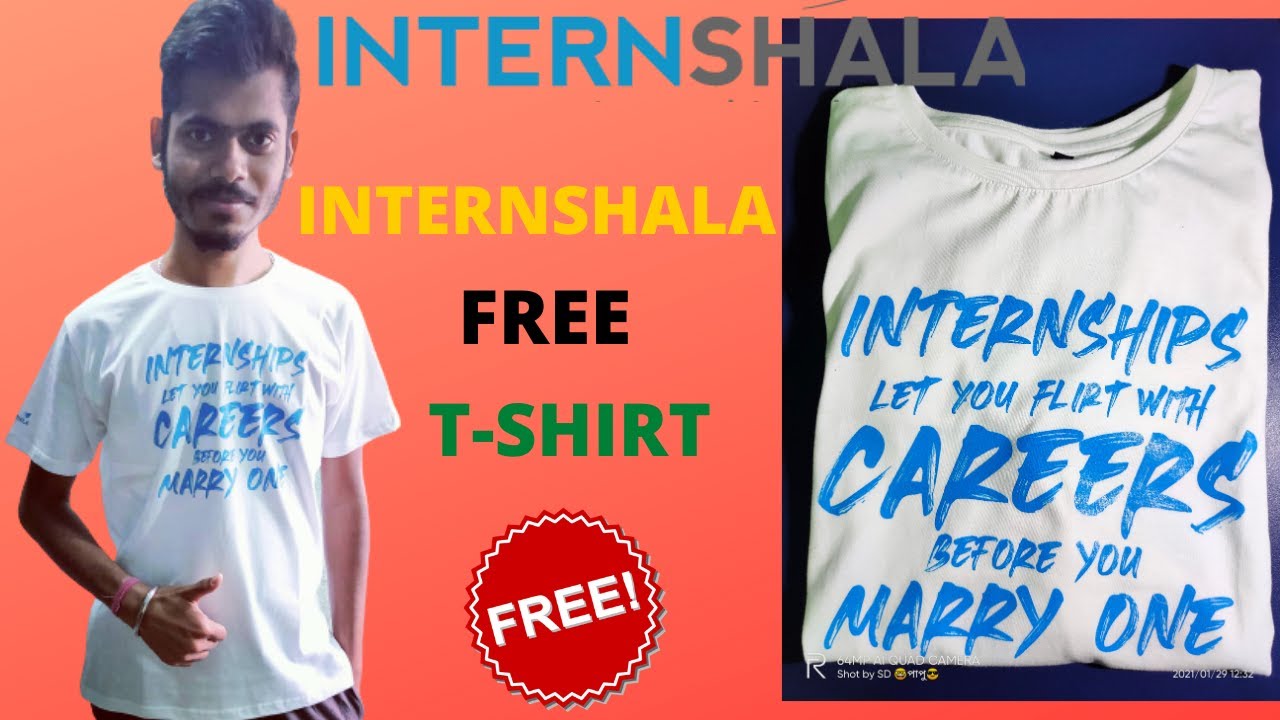 Internshala Student Partner FREE swag T Shirt || Internshala ...