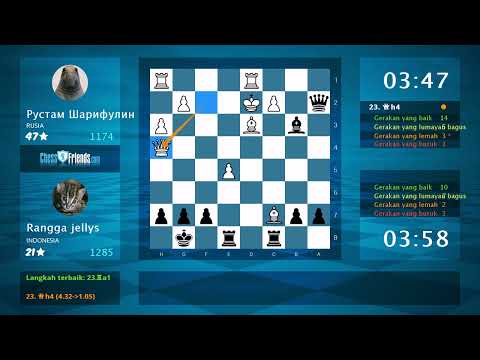 Analisis Permainan Catur: Рустам Шарифулин - Rangga jellys, 0-1 (Oleh ChessFriends.com) - YouTube