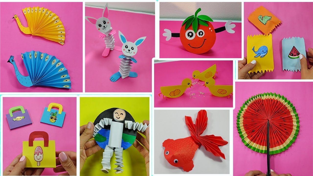 9 IDEAS CREATIVAS de manualidades con papel iris / Ideas with paper ...