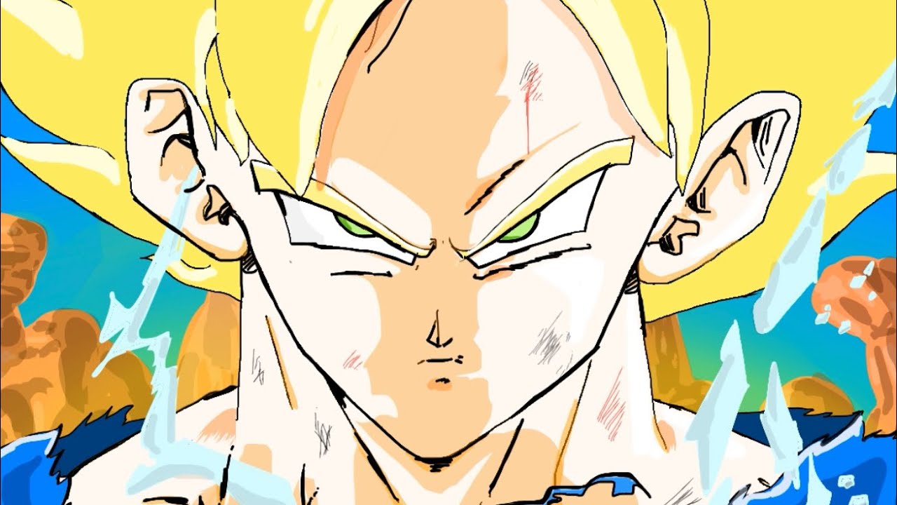 GOKU SUPER SAIYAN / SHORT MOVING FACE Fan animation - YouTube