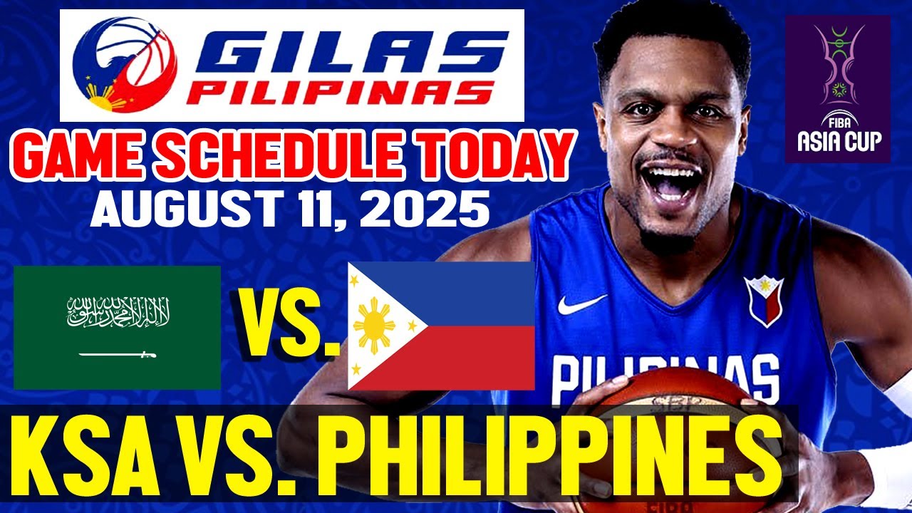GILAS PILIPINAS GAME SCHEDULE TODAY AUGUST 11, 2025 - YouTube